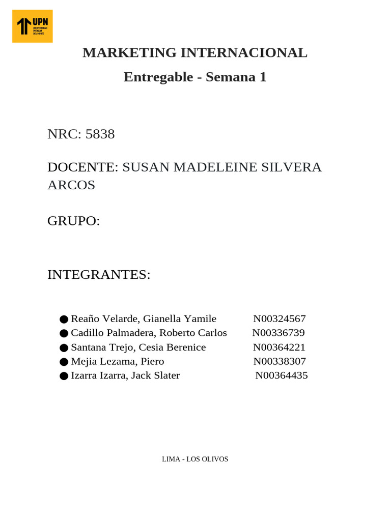 Entregable - Semana 1 MARKETING | PDF
