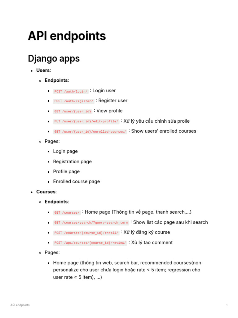 API Endpoints: Django Apps | PDF
