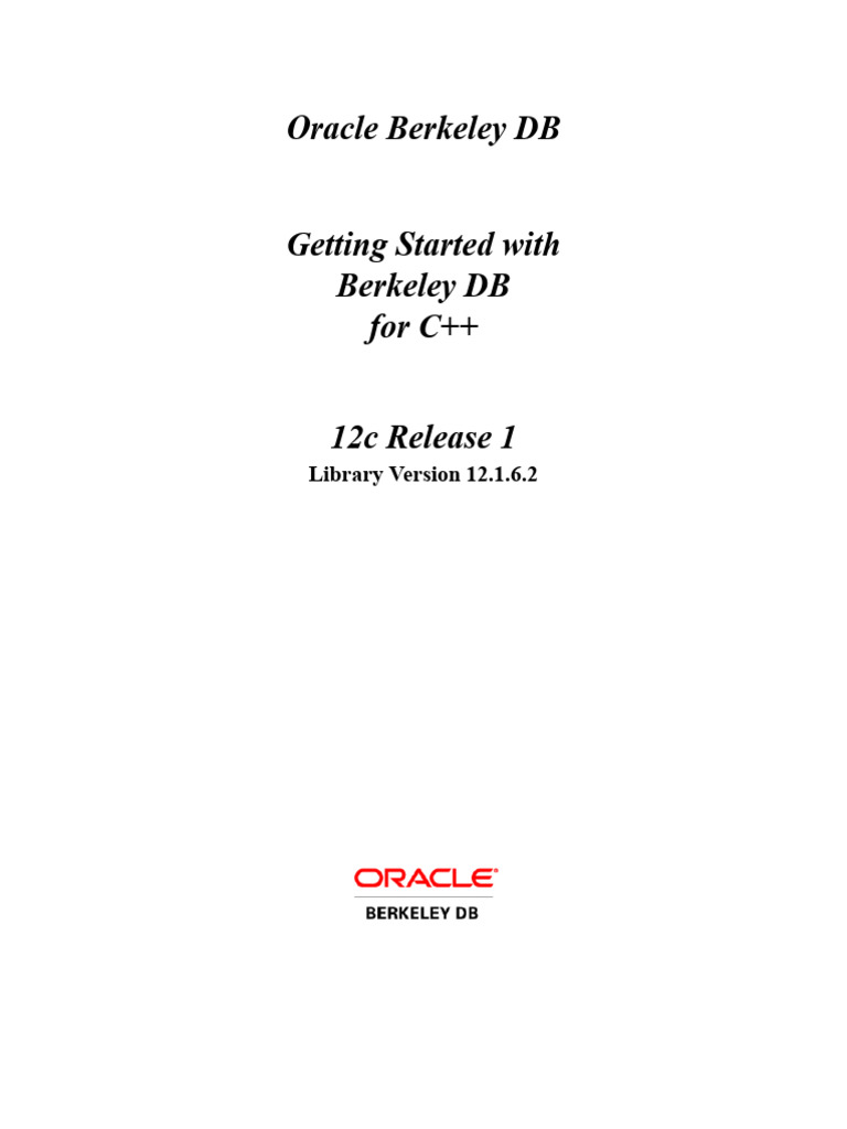 BerkeleyDB Core CXX GSG | PDF