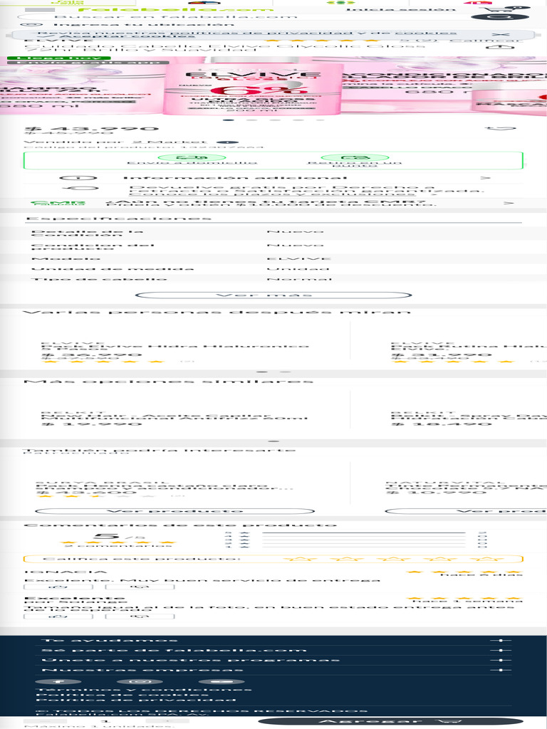 ELVIVE Cuidado Cabello Elvive Glycolic Gloss 72hr Brillo y Suavidad | PDF