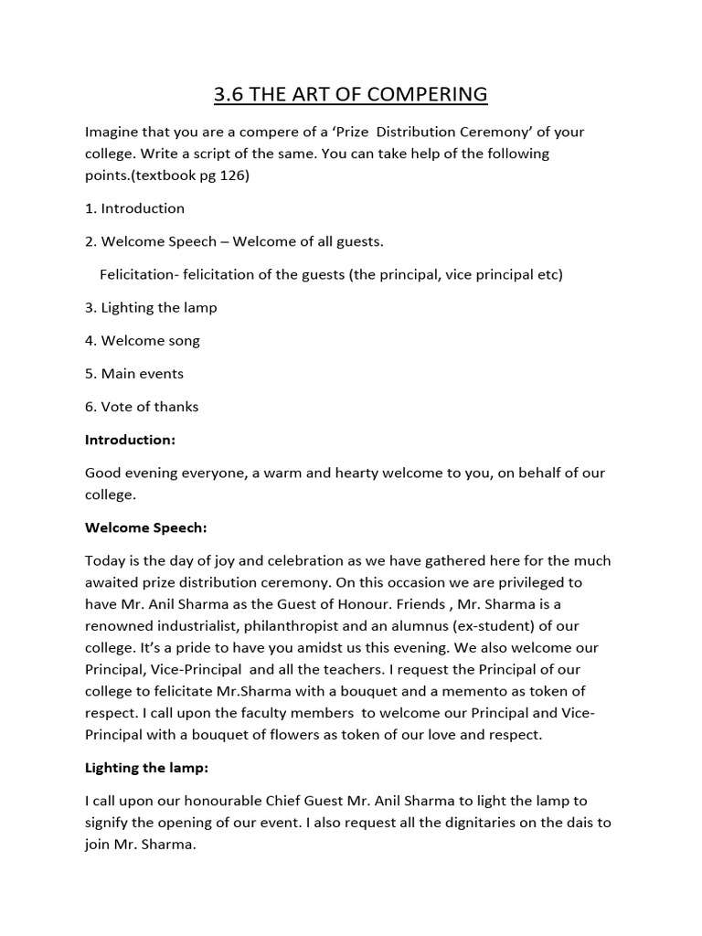 The Art of Compering | PDF