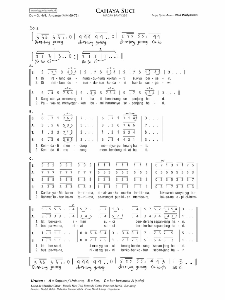 Cahaya Suci - ST Laurensius | PDF