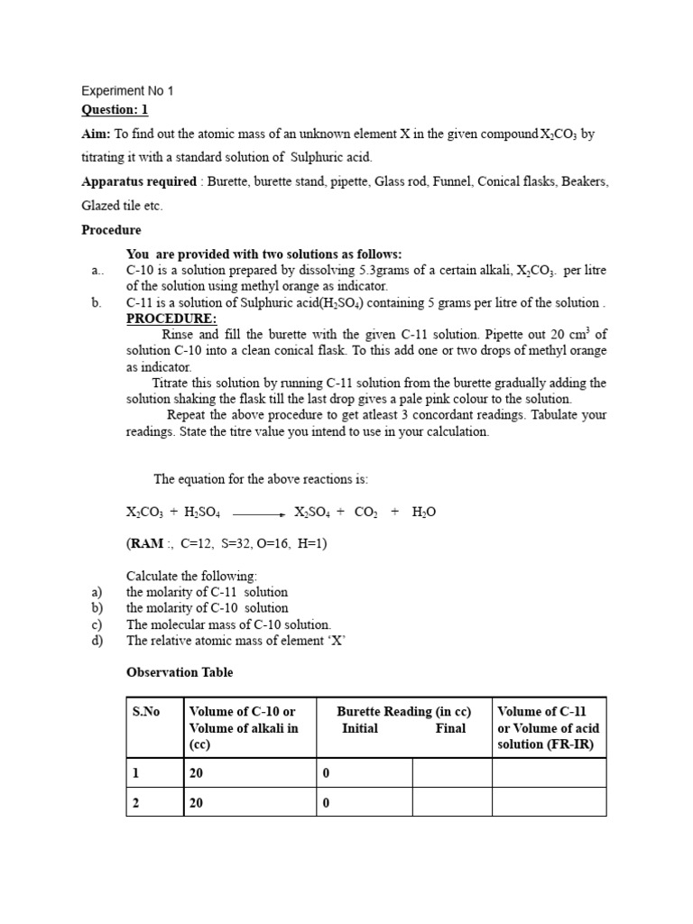 Titrations Notes | PDF