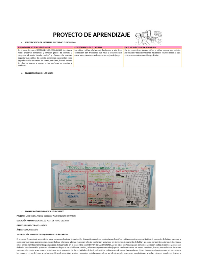 Proyecto de Aprendizaje #2 Warmacunak Rimaiyni. | PDF