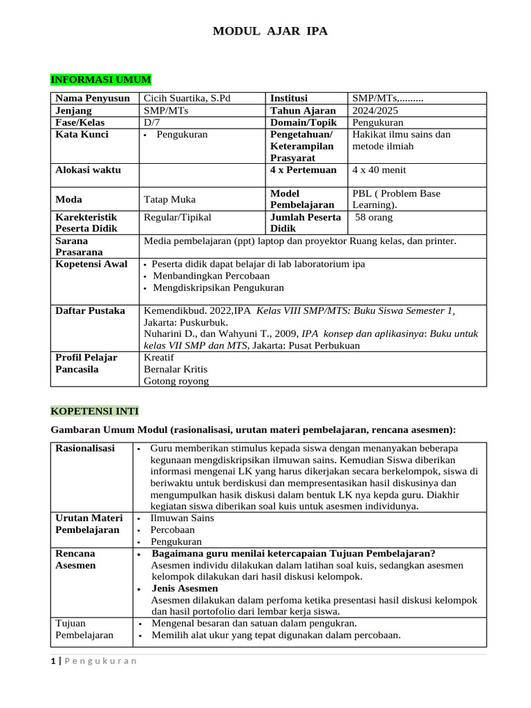 4 Modul Pengukuran | PDF