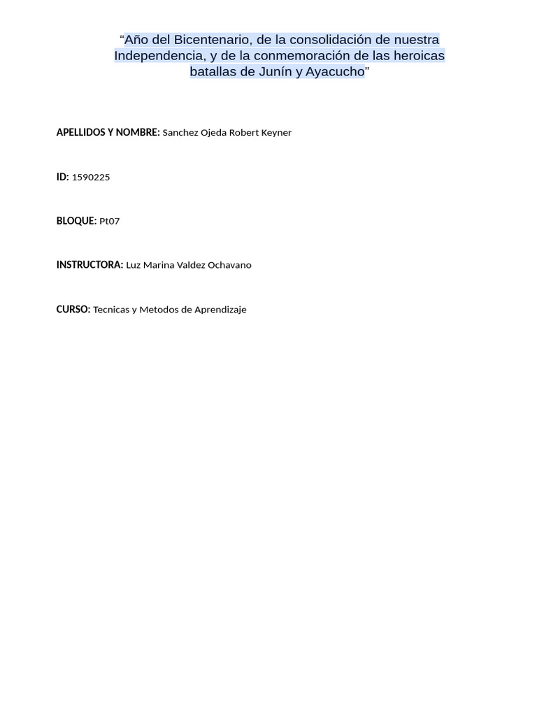 Entregable 01 Tecnicas Robert | PDF