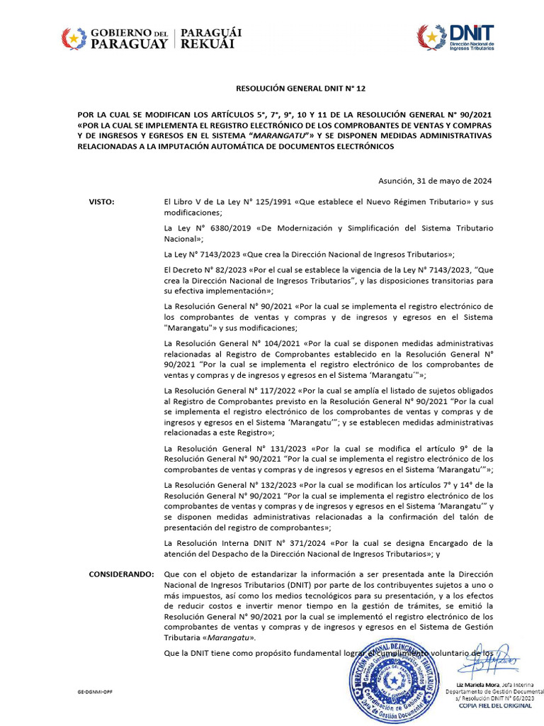 Res General DNIT #12 - 2024 - 240531 - 180412 | PDF