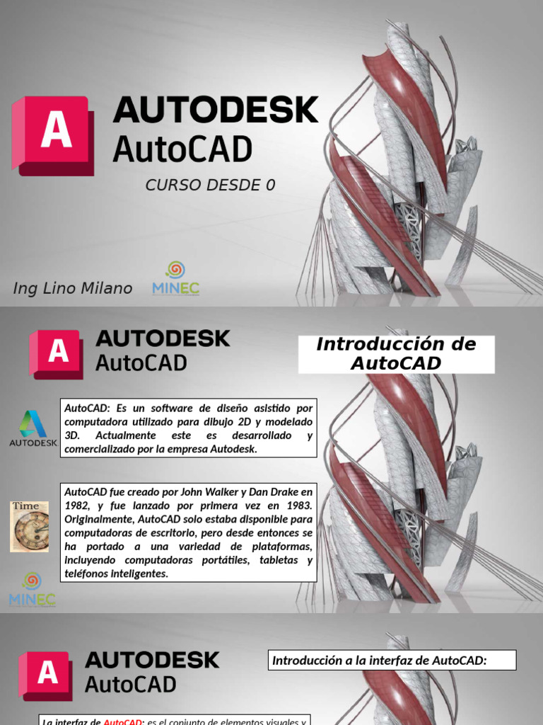 Introducción a AutoCAD: Interfaz y Funciones | PDF | Cad automático ...
