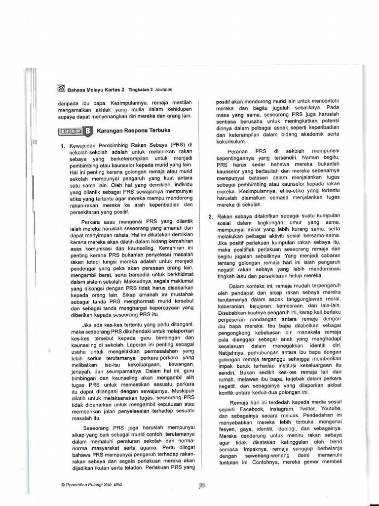 Karangan Rakan Sebaya | PDF