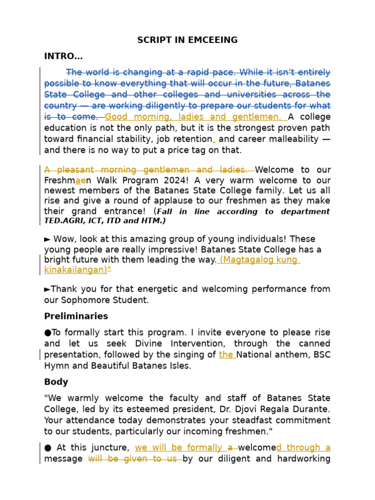 SCRIPT-IN-EMCEEING.No-1 | PDF