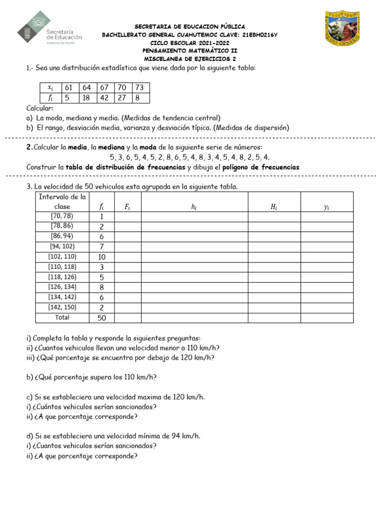 Miscelanea de Ejercicios 2 - PM4 | PDF
