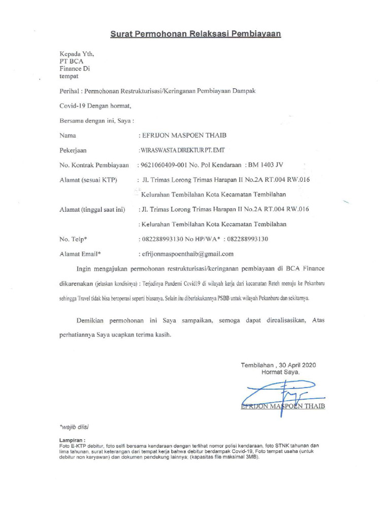 Surat Permohonan Relaksasi-Dikonversi-Dikompresi | PDF