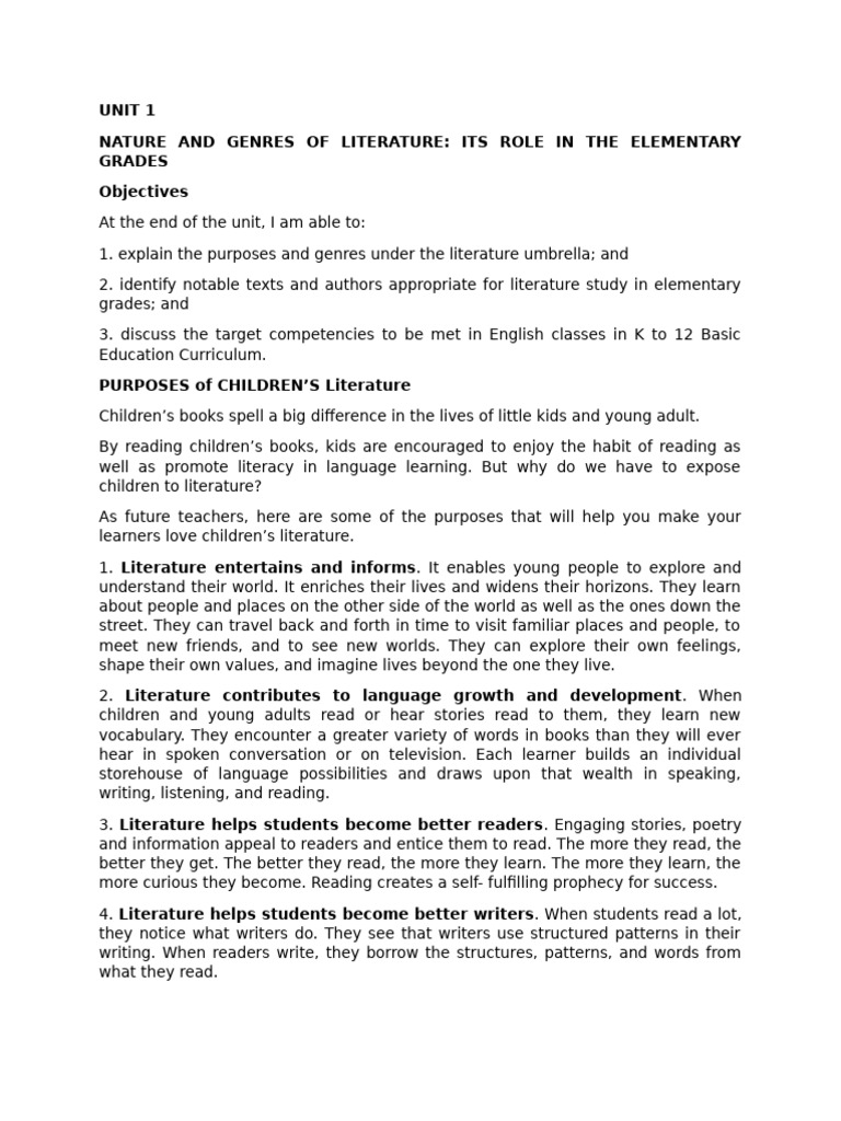Eed 15 Unit 1 | PDF