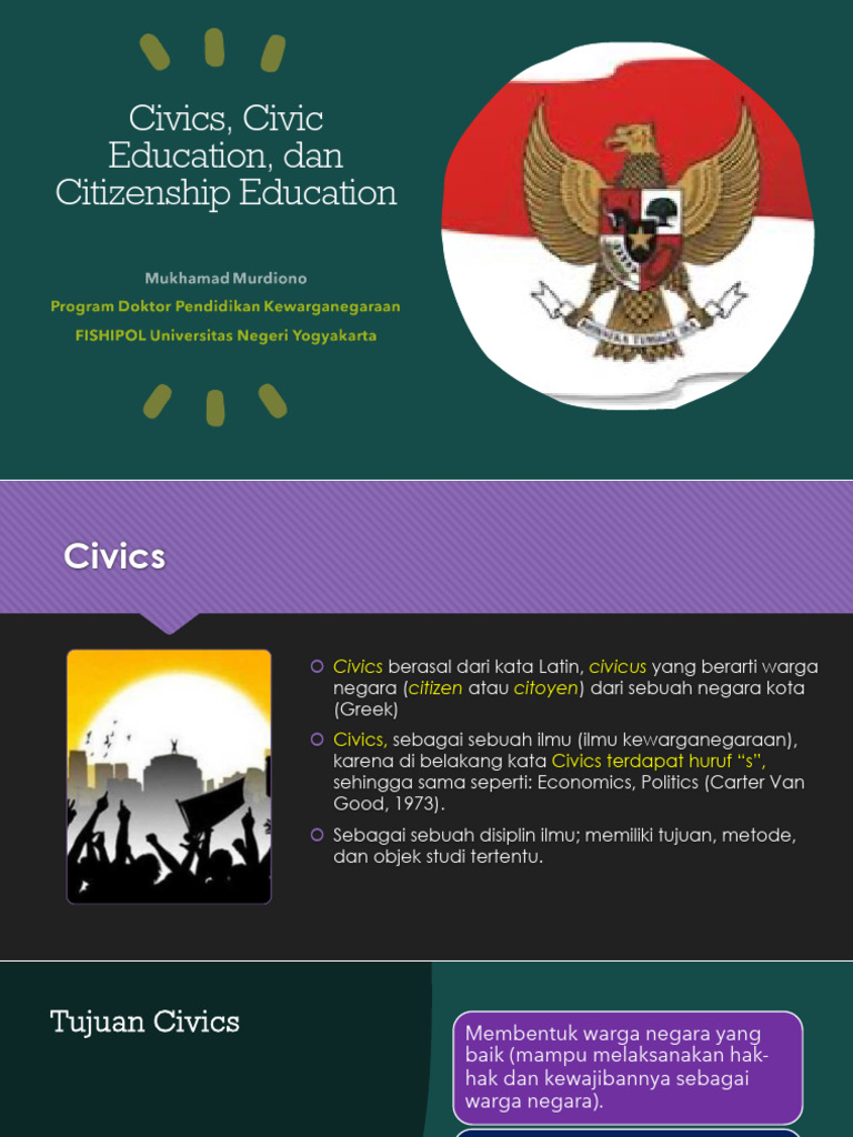 Civics, Civic Education, and Citizenship Education | PDF