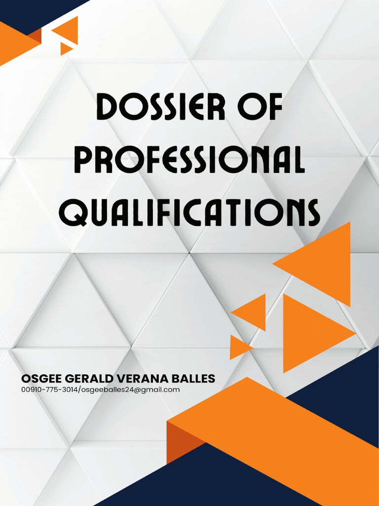 Dossier of Professional Qualifications | PDF