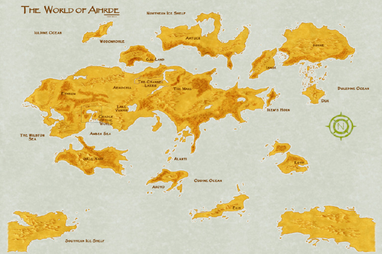 Castles & Crusades Aihrde World Map | PDF