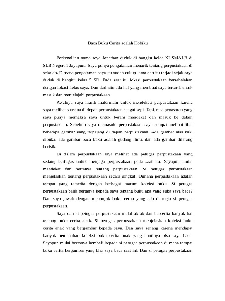 Baca Buku Cerita Adalah Hobiku Pdf