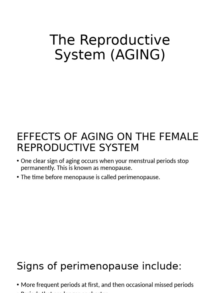 The-Reproductive-System-AGING | PDF