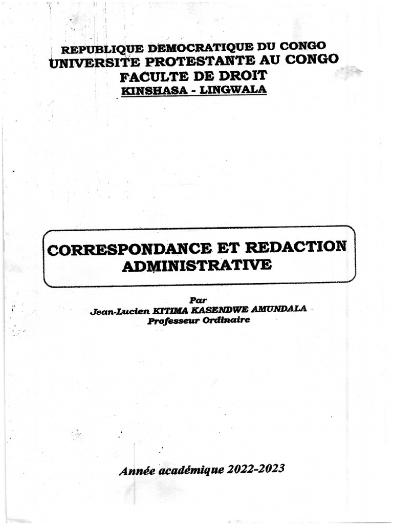 Correspondance | PDF