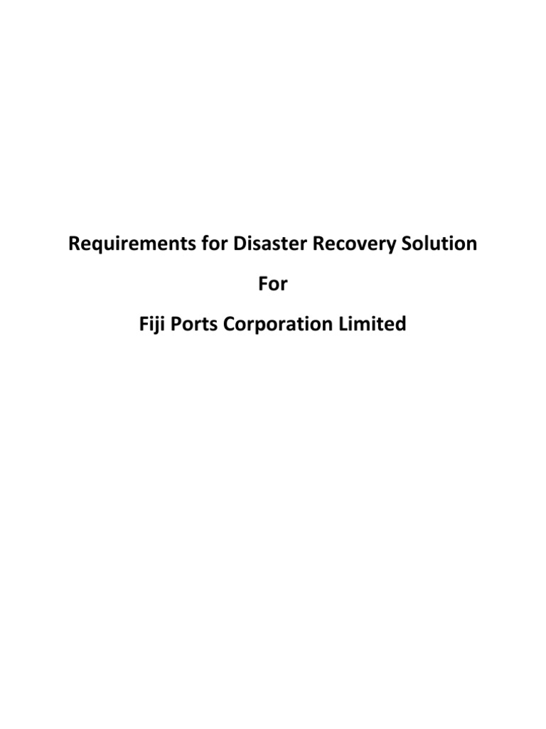 Requirements For SLA For DRP | PDF | Backup | Disaster Recovery