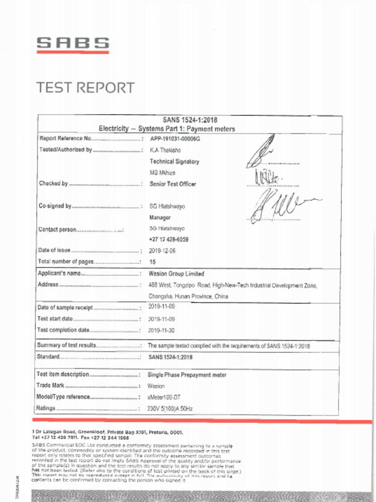 04 SABS Certificates - 13 | PDF