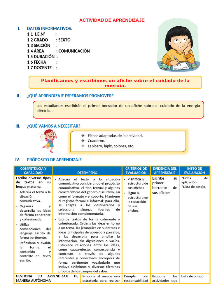 D3 A2 SESION COM Planificamos y Escribimos Un Afiche Sobre El Cuidado ... D3 A2 SESION COM Planificamos y Escribimos Un Afiche Sobre El Cuidado ...