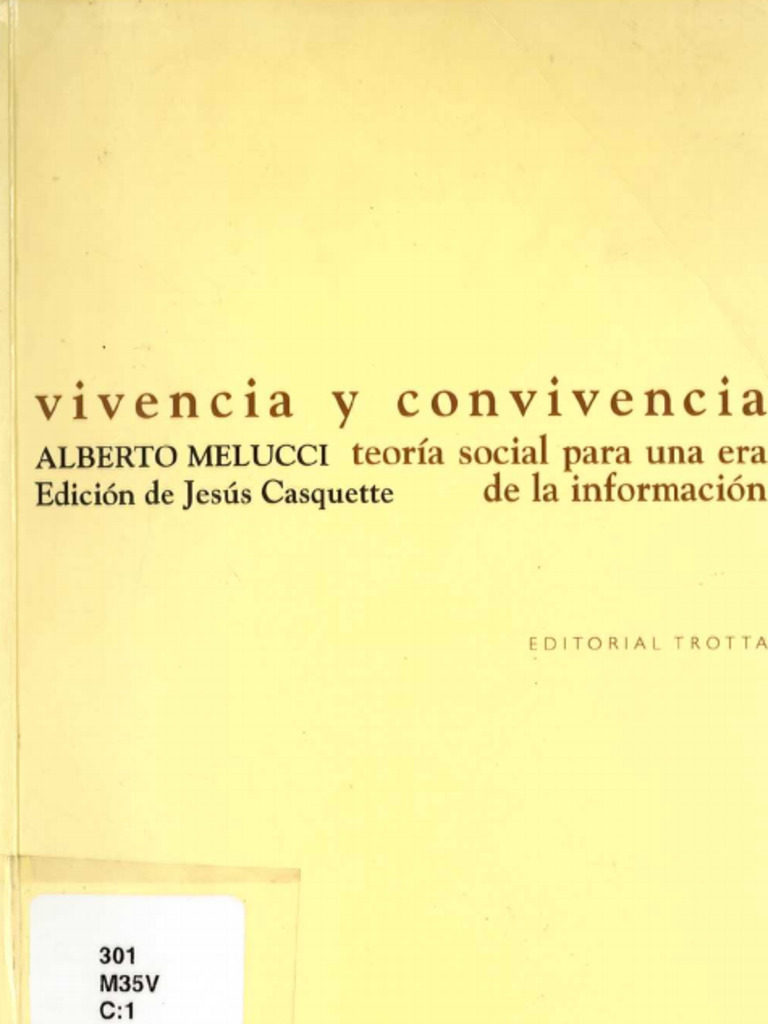 2001 - Melucci Alberto - Vivencia y Convivencia Teoria Social Era ...