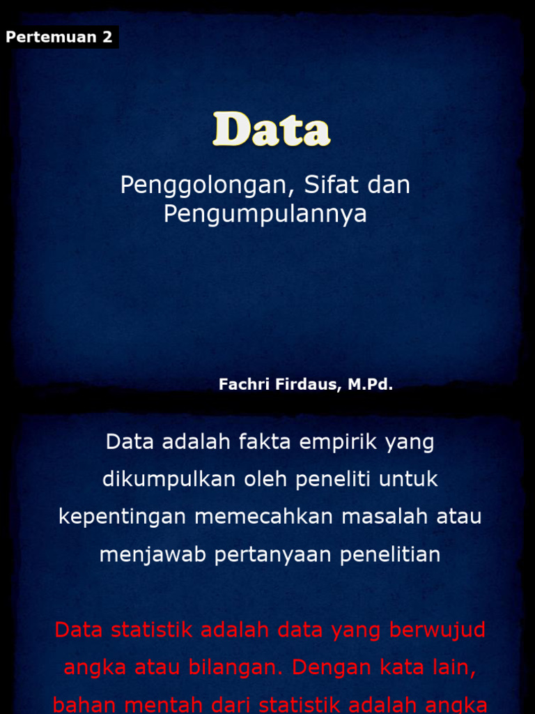 Sesi 2 Data Dan Variabel Penelitian | PDF
