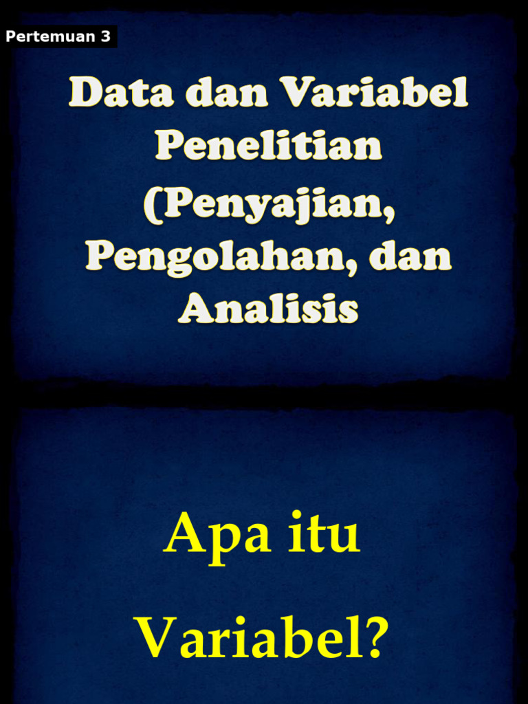 Sesi 3 Data Dan Variabel Penelitian | PDF
