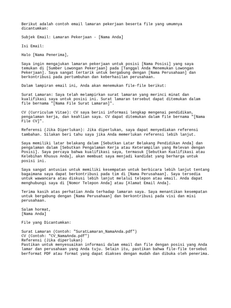 Contoh Email | PDF