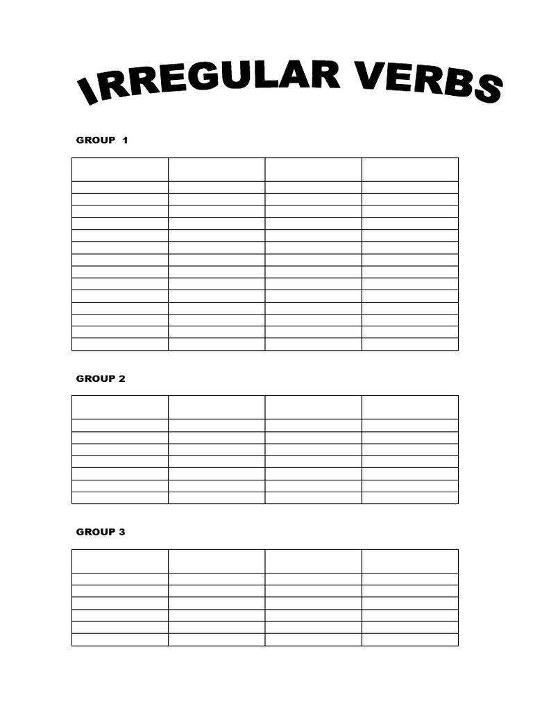 Lista De Verbos Irregulares Pdf