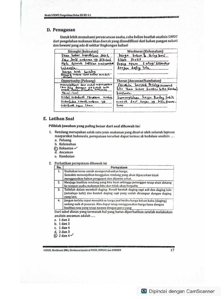 Kisi - Kisi Prakarya 023 | PDF