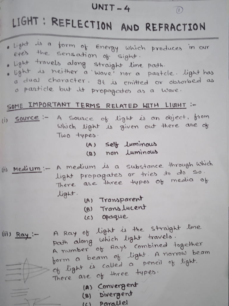Science ch-5 Light Notes | PDF