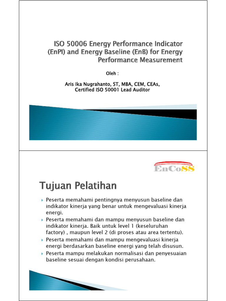 ISO 50006 Energy Performance Indicator (EnPI) Sucofindo | PDF