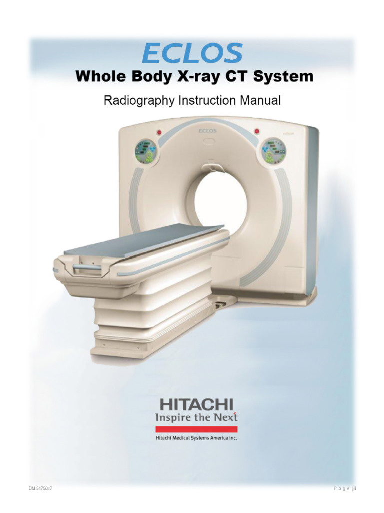 08-V1-ECLOS 16 Radiography Instruction Manual (US) | PDF