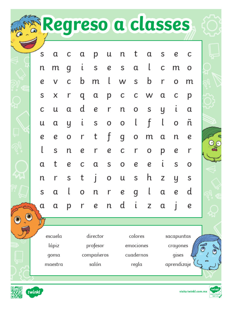 Sopa de Letras Regreso A Clases | PDF