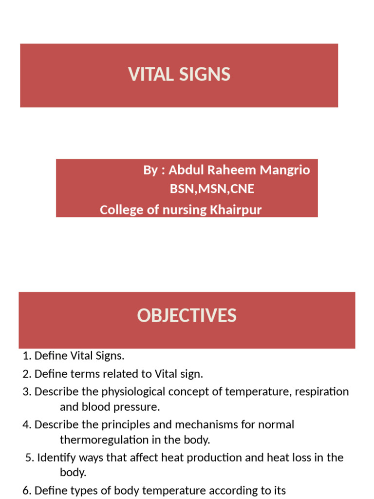 Vital Signs | PDF