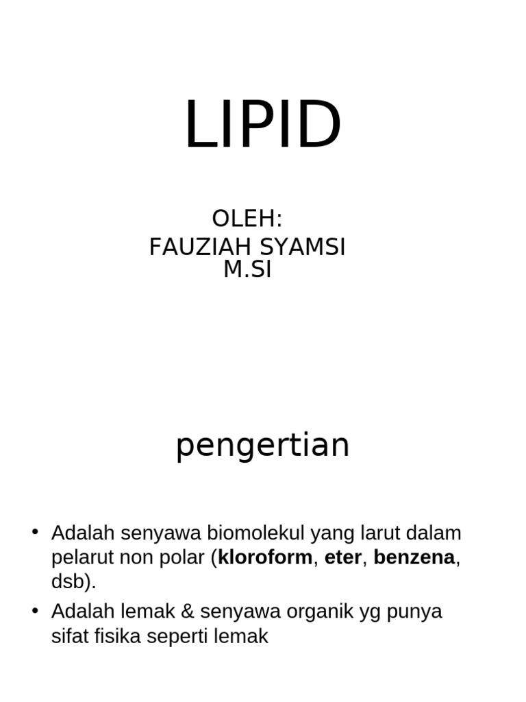 4&5. LIPID | PDF