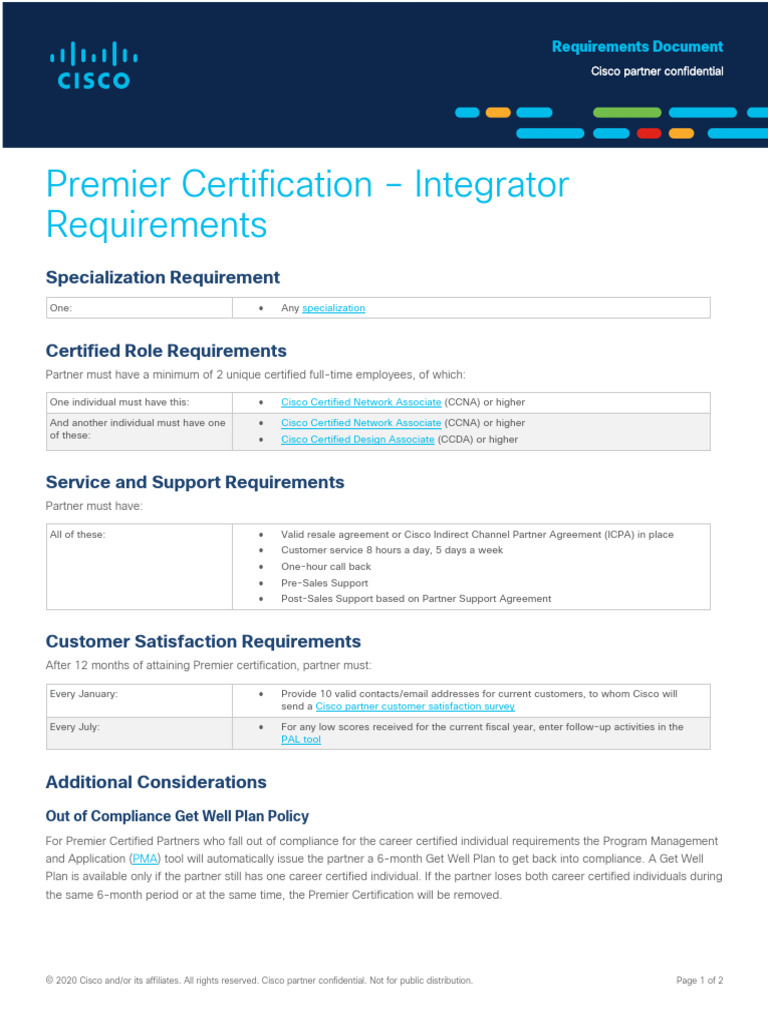 premier-certification-requirements | PDF