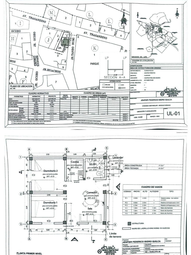 Planos - Jenpier Federico Isidro Quilca | PDF
