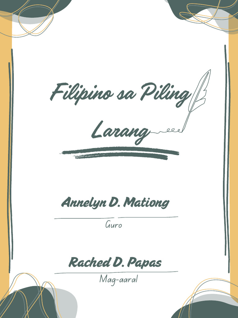 Green Simple Notebook Cover Page A4 3 | PDF