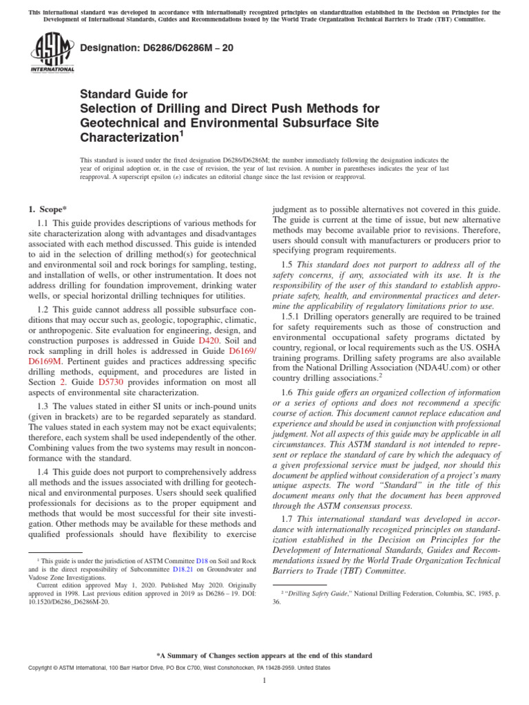 11 - Astm D6286-6286M-20 | PDF | Geotechnical Engineering | Science & Mathematics