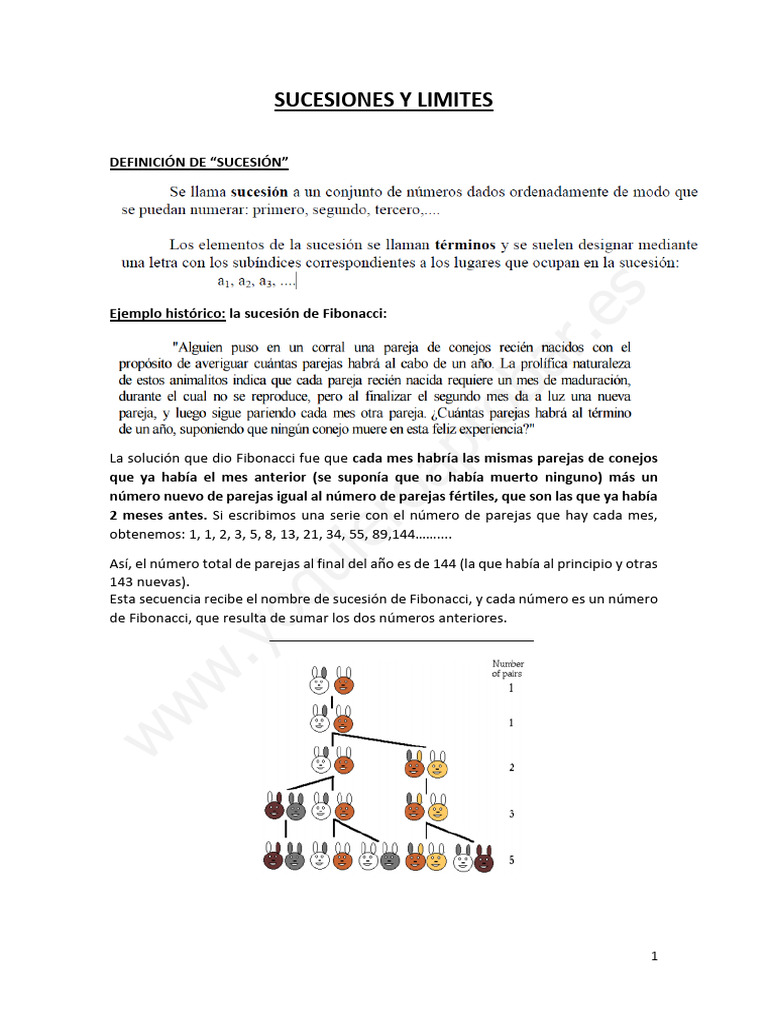 Teoria Sucesiones y Taller | PDF