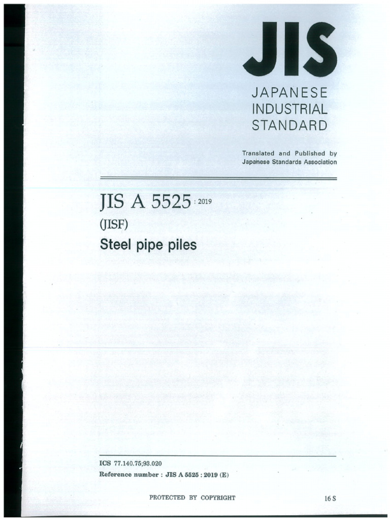 Jis A 5525-2019 | PDF