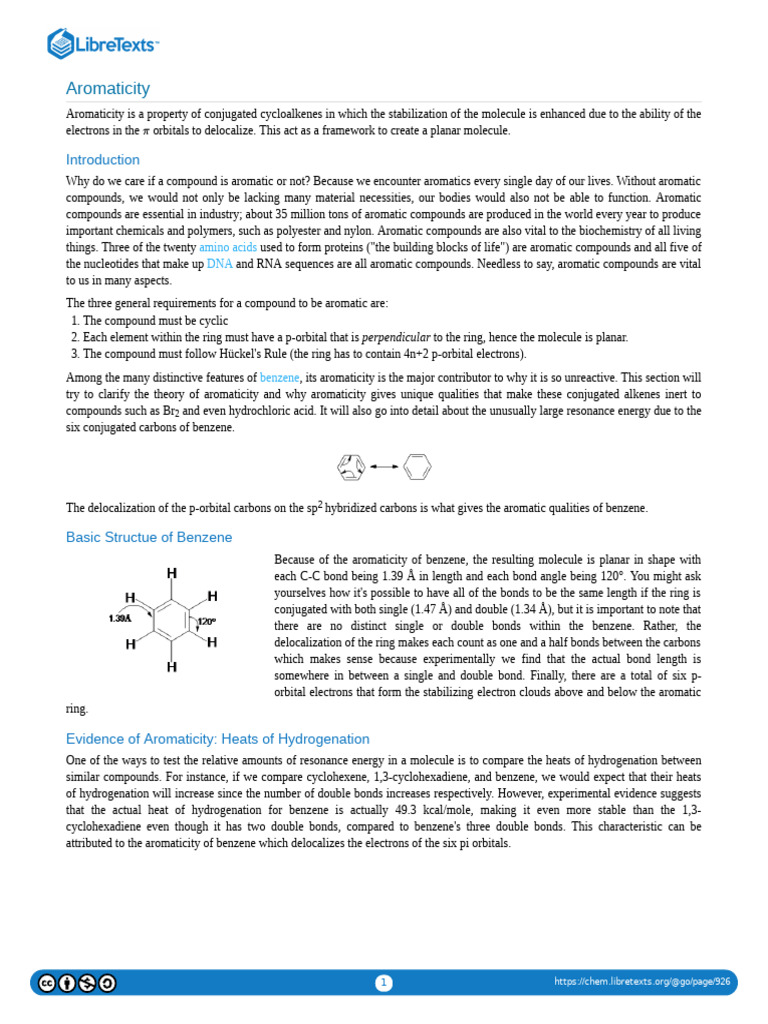 Aromaticity | PDF