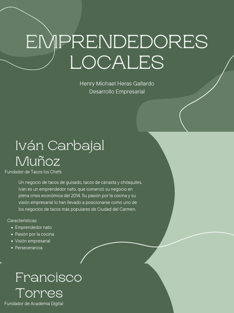 Green Blobs Basic Simple Presentation | PDF