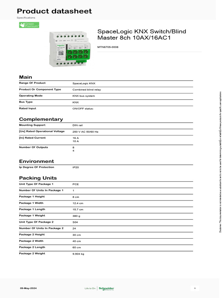 Schneider Electric_KNX-system_MTN6705-0008 | PDF