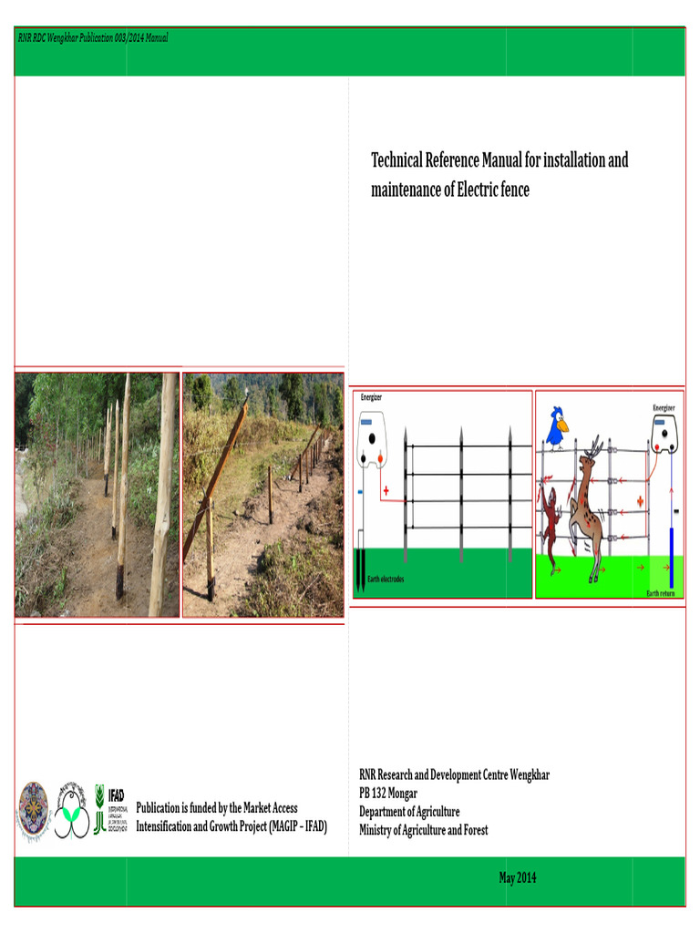 Electric Fencing Technical Manual Wengkhar | PDF