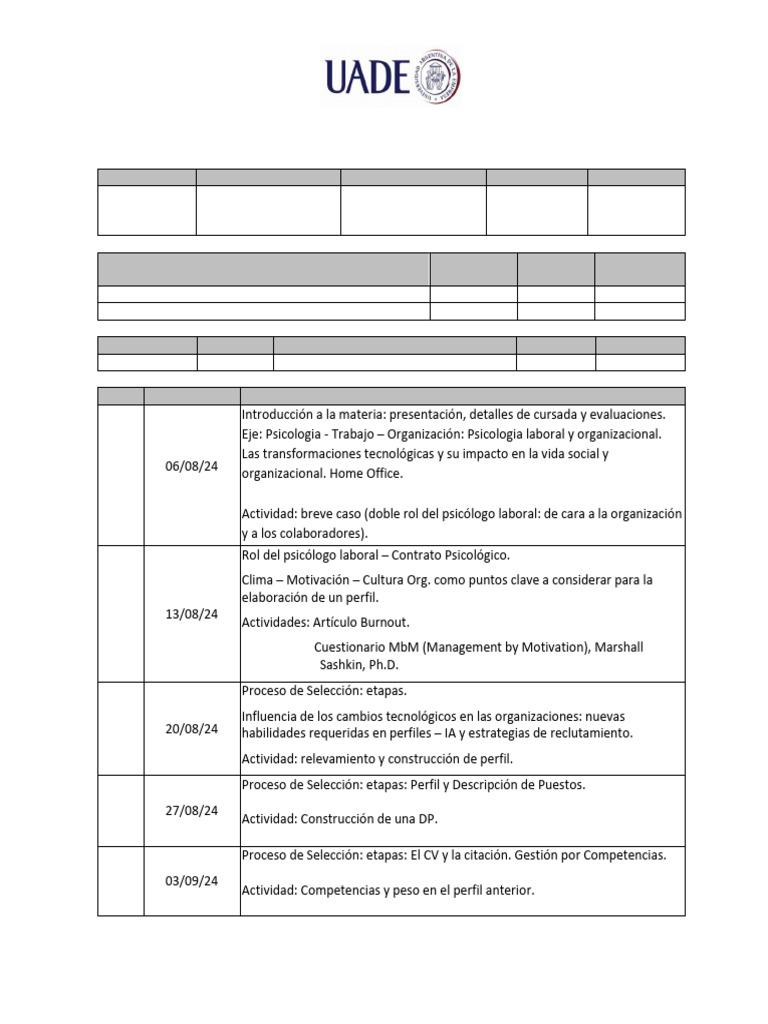 Cronograma Seleccion 2024 2C - VF | PDF