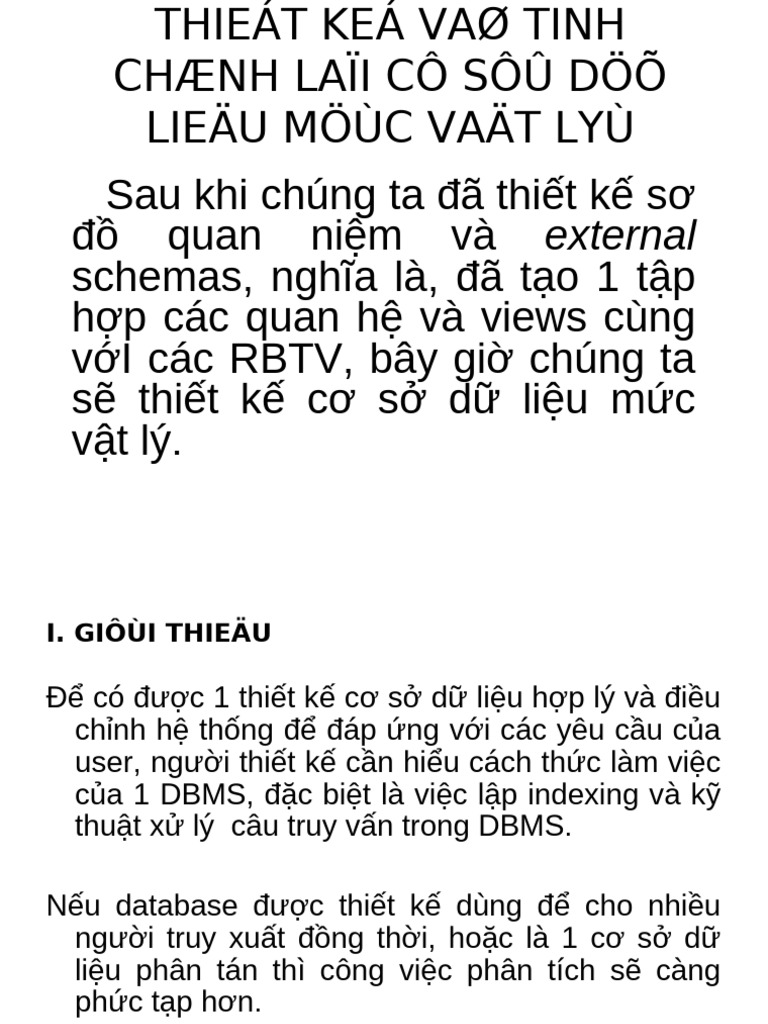 PHYSICAL DATABASE DESIGN | PDF